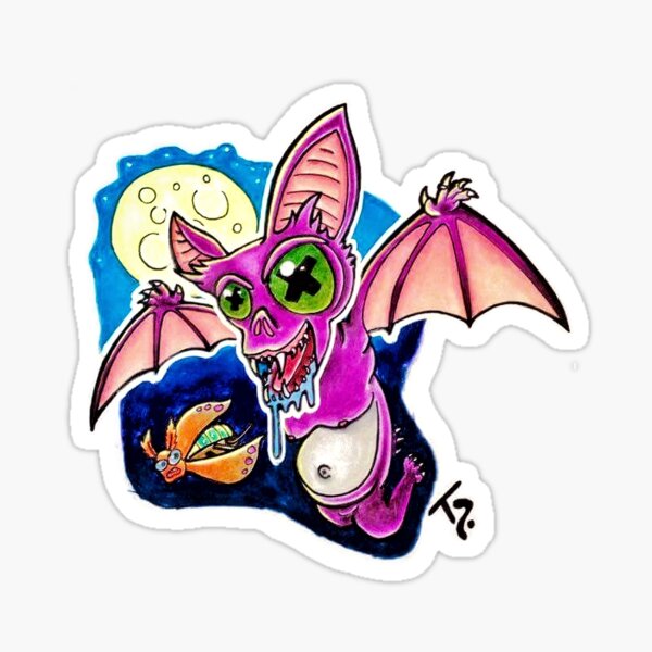"Fat bat" Sticker for Sale by Mrtravicimo | Redbubble