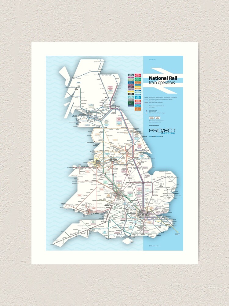 "GB train operators December 2022 map" Art Print for Sale by MrMappy ...