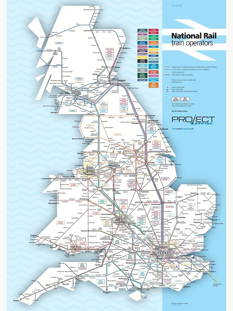 "GB train operators December 2022 map" Poster for Sale by MrMappy ...