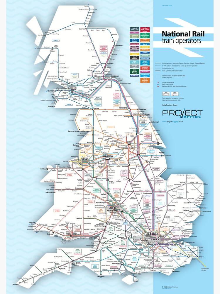 "GB train operators December 2022 map" Sticker for Sale by MrMappy ...