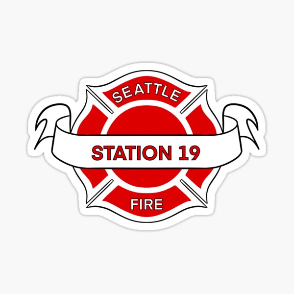 "Seattle Fire Department Badge | Station 19" Sticker for Sale by ...