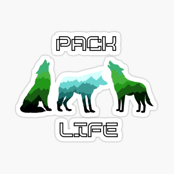 "wolf pack" Sticker for Sale by Laragon11 | Redbubble
