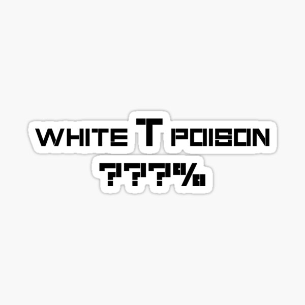 "White T Poison (Kageyama Shigeo) from Mob Psycho 100" Sticker for Sale ...