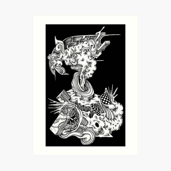 "Psychodelic surreal abstract psy entrophy doodle 3D Geometry Drawing ...