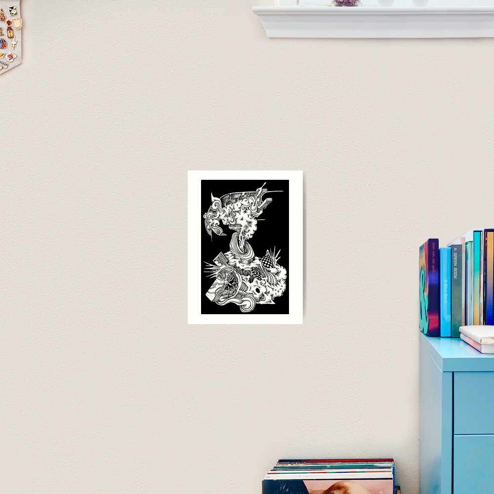 "Psychodelic surreal abstract psy entrophy doodle 3D Geometry Drawing ...