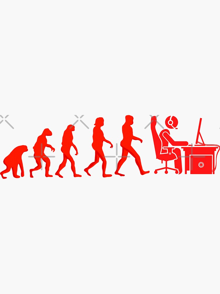 "Typical Gamer Gamer Evolution Essential" Sticker for Sale by ...