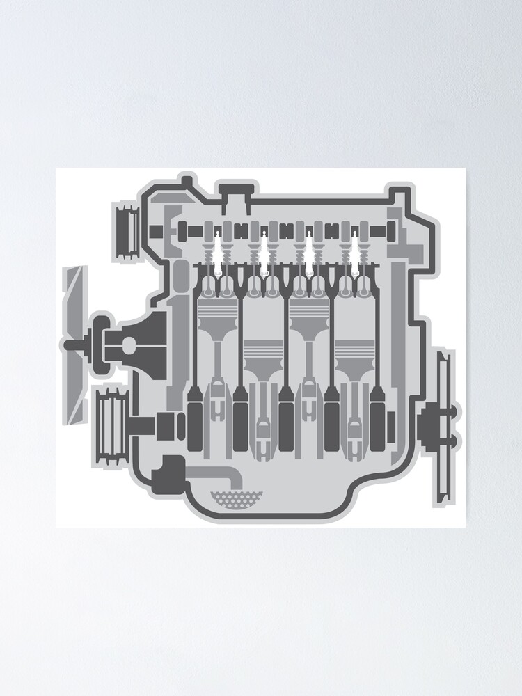 "Engine" Poster by vectorworks51 | Redbubble