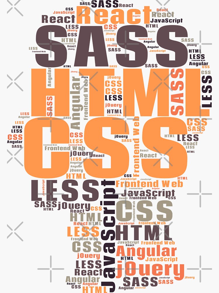 "Front End Web Developer Coloured Head Shape" Sticker for Sale by ...