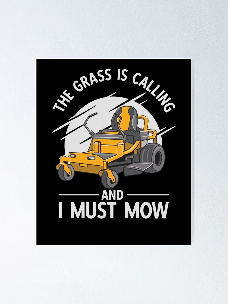 "Lawn Mower Lawn Care Vintage Sayings Gardener" Poster for Sale by ...