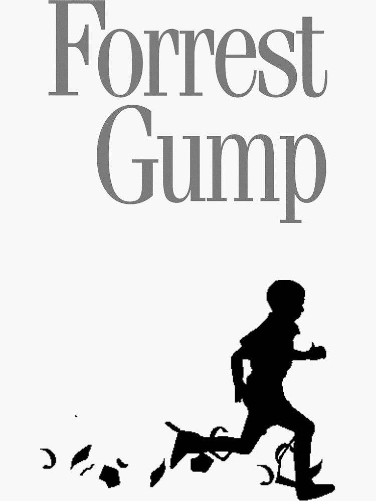 "Run Forrest Run!" Sticker for Sale by athyabm | Redbubble