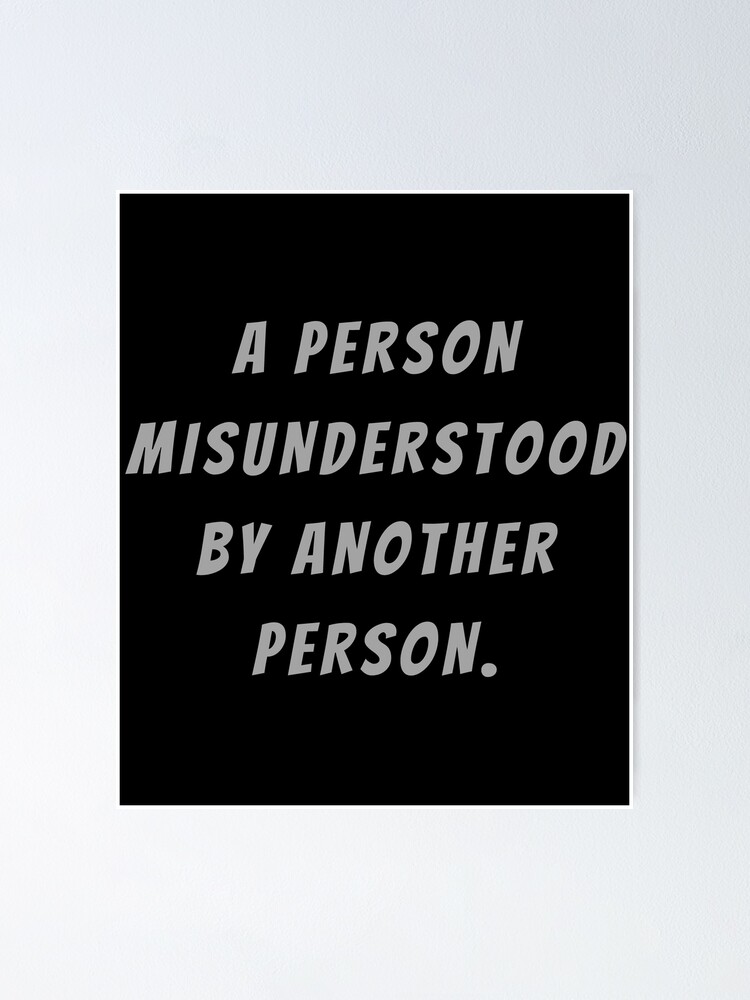 "A Person Misunderstood By Another Person. - Large Subtitle Version ...