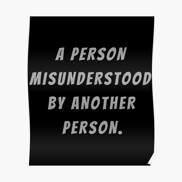 "A Person Misunderstood By Another Person. - Large Subtitle Version ...