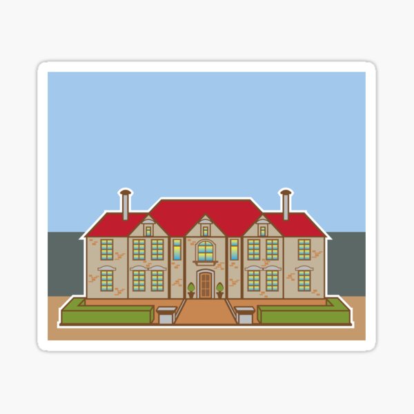 "Mansion " Sticker for Sale by vectorworks51 | Redbubble