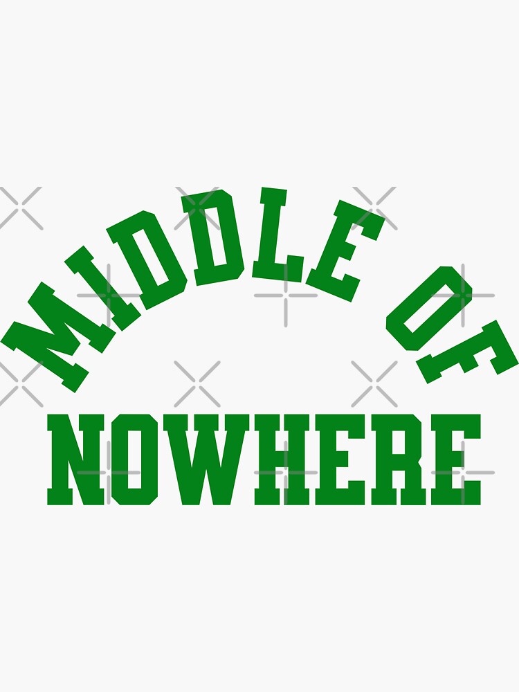 "Middle of Nowhere - Outdoors Logo" Sticker for Sale by DKJY-Designs ...