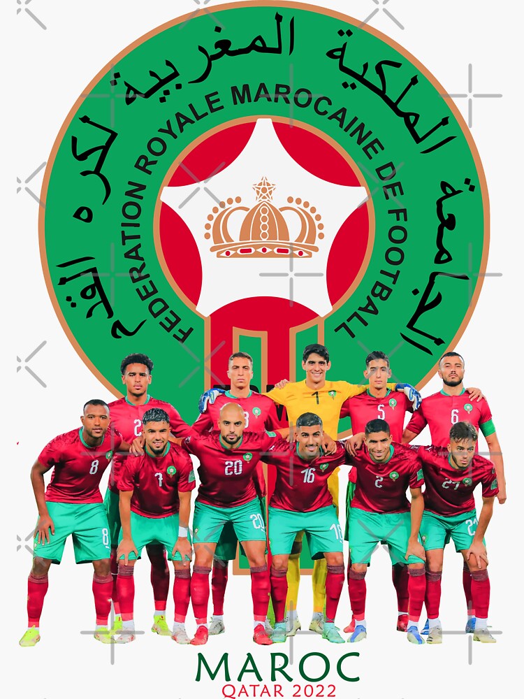 "Royal Moroccan Federation Football Morocco World Cup 2022" Sticker for ...