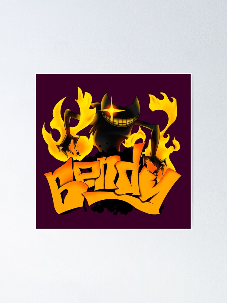 "FNF BATIR BATDR Nightmare Bendy Graffiti Art" Poster for Sale by ...