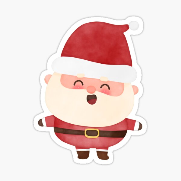 "CUTE SANTA CLAUS" Sticker for Sale by DressUp-GlowUp | Redbubble