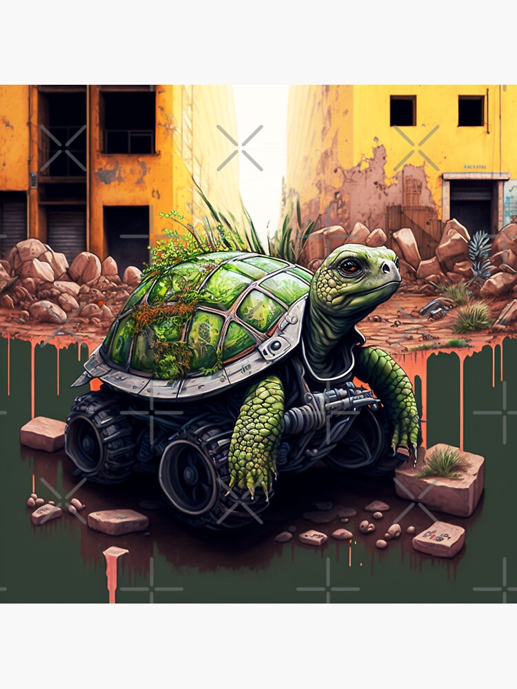 "Furtle Folored in City Art" Sticker for Sale by Animager | Redbubble