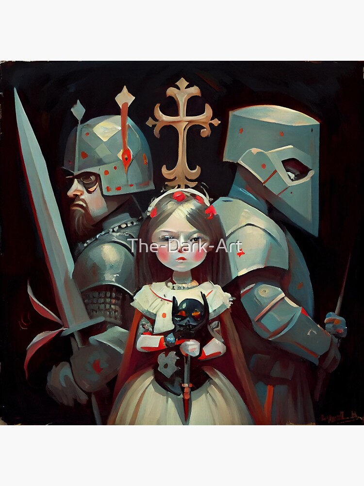 "Gothic Spooky Victorian Knights Templar inspired Art" Sticker for Sale ...