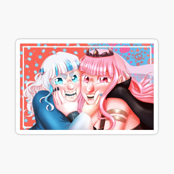 "Hololive - Calli x Gura" Sticker for Sale by onionerkun | Redbubble