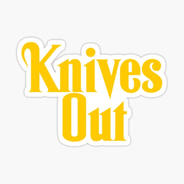 "Knives Out" Sticker for Sale by 666scumbag | Redbubble