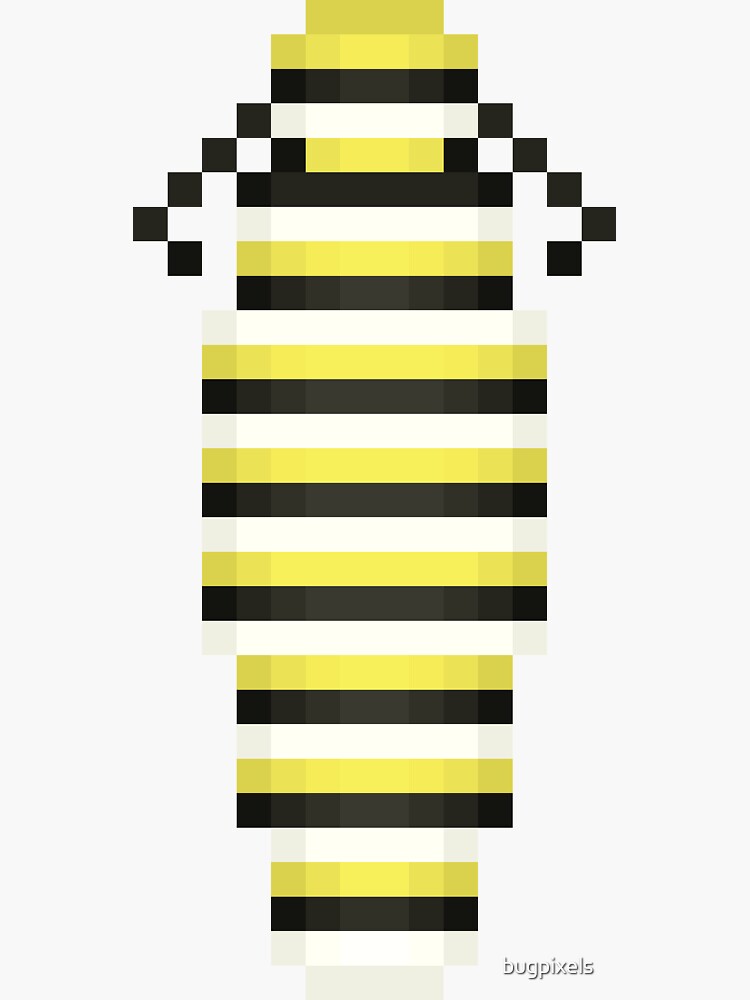 "Monarch Caterpillar Pixel Design" Sticker for Sale by bugpixels ...