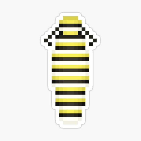 "Monarch Caterpillar Pixel Design" Sticker for Sale by bugpixels ...