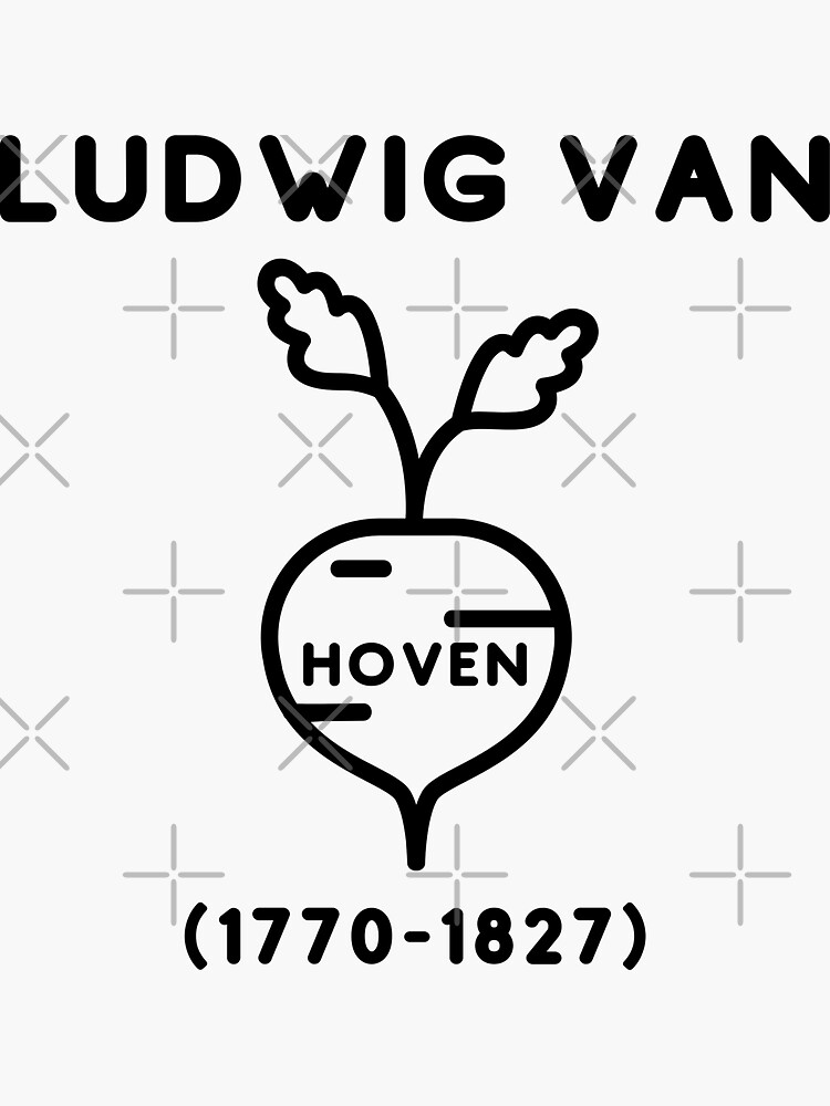 "Ludvig van 'Beet'hoven" Sticker for Sale by ZaxCraft | Redbubble