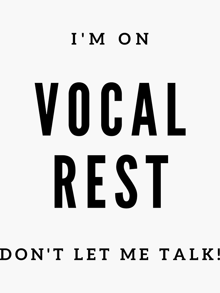 "Vocal Rest | Singer Voice Health for Vocal Cords | Theather Kid ...