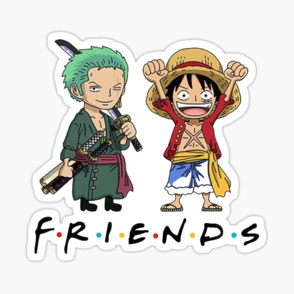 " Luffy and Roronoa Zoro" Sticker for Sale by adilchbanishop | Redbubble