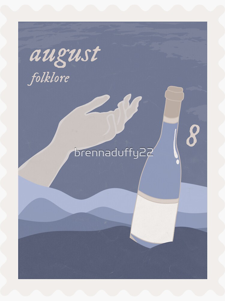 "August: Taylor Swift Folklore" Sticker for Sale by brennaduffy22 ...