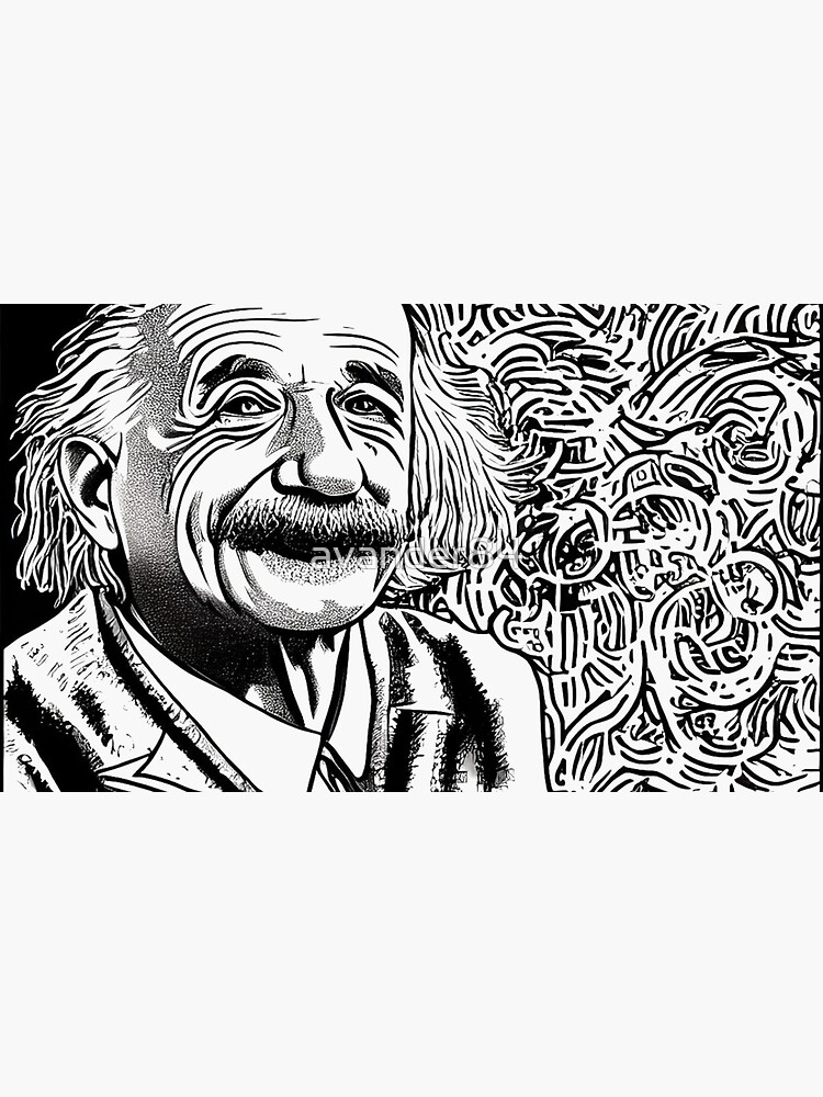 "Einstein Sketh" Sticker for Sale by avander84 | Redbubble