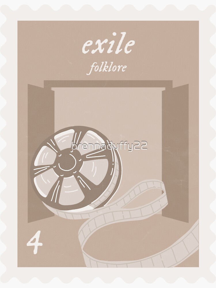 "Exile: Taylor Swift Folklore" Sticker for Sale by brennaduffy22 ...