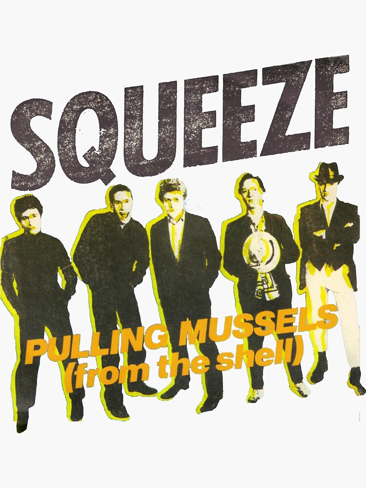 "Squeeze Rock band Pulling Mussels English rock 1970s" Sticker for Sale ...