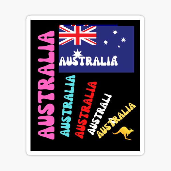 " AUSTRALIA" Sticker for Sale by starfishstuff | Redbubble