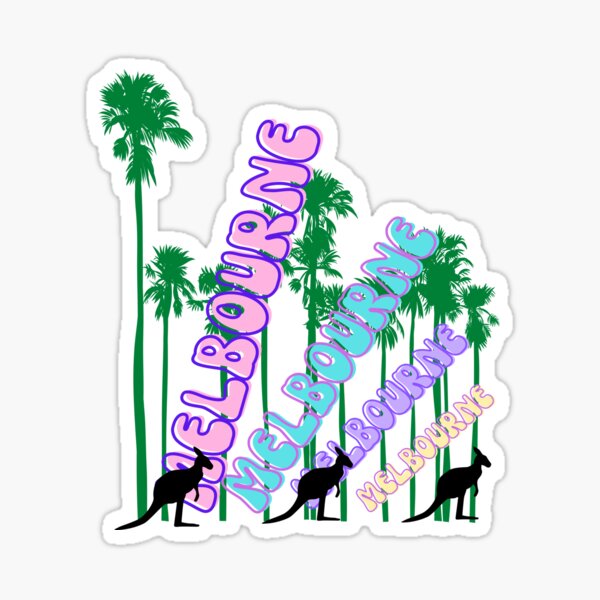 "MELBOURNE" Sticker for Sale by starfishstuff | Redbubble