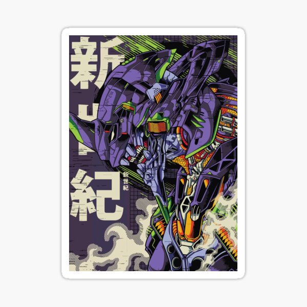 "Eva 01, Neon Genesis Evangelion Unit 01" Sticker for Sale by ahmedSans ...