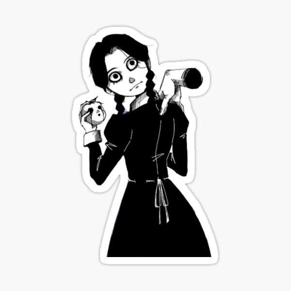 "Wenesday addams" Sticker for Sale by NazumaShop | Redbubble
