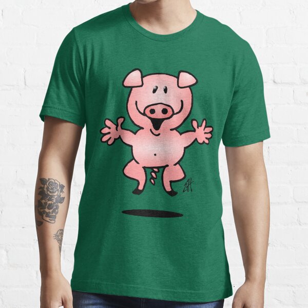 "Cheerful little pig" T-shirt by cardvibes | Redbubble | pig t-shirts ...