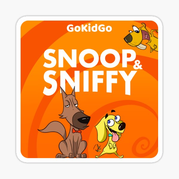 "Snoop and Sniffy " Sticker for Sale by GoKidGo | Redbubble