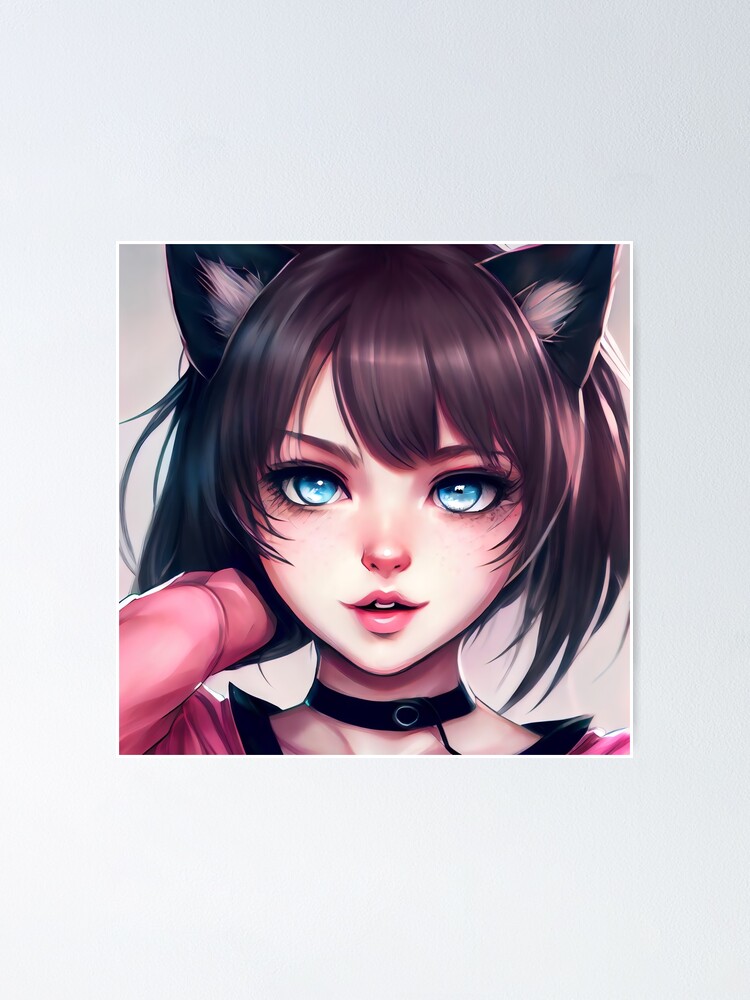 Anime Cat Girl 13 Poster For Sale By Aibroughttolife Redbubble