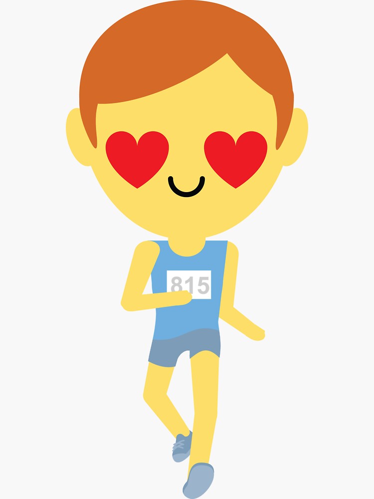 "Runner Boy Emoji " Sticker by HippoEmo | Redbubble
