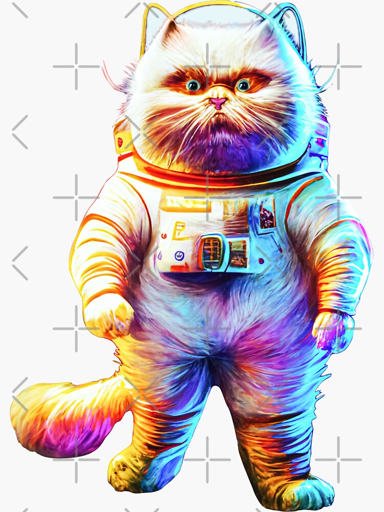 Cute Spaceman Astronaut Grumpy Cat In Space Suit Sticker For Sale By Dangerarrow Redbubble