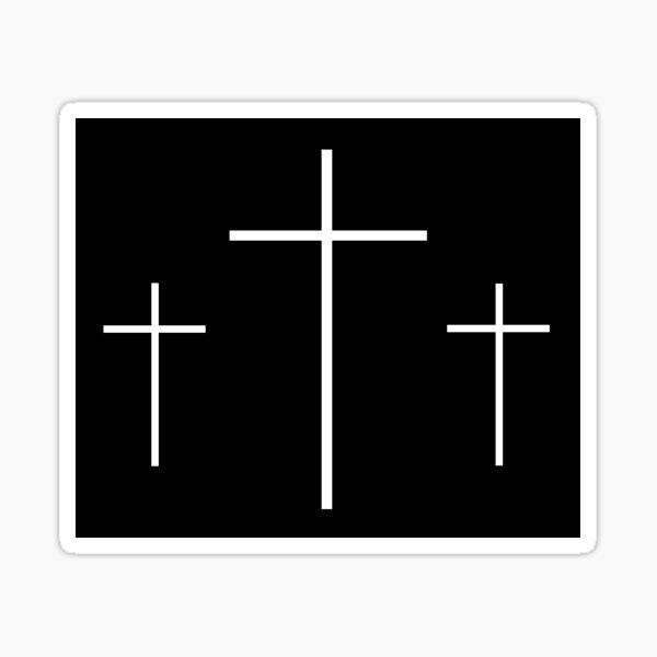 "Cross III" Sticker for Sale by TheWoodenTree | Redbubble