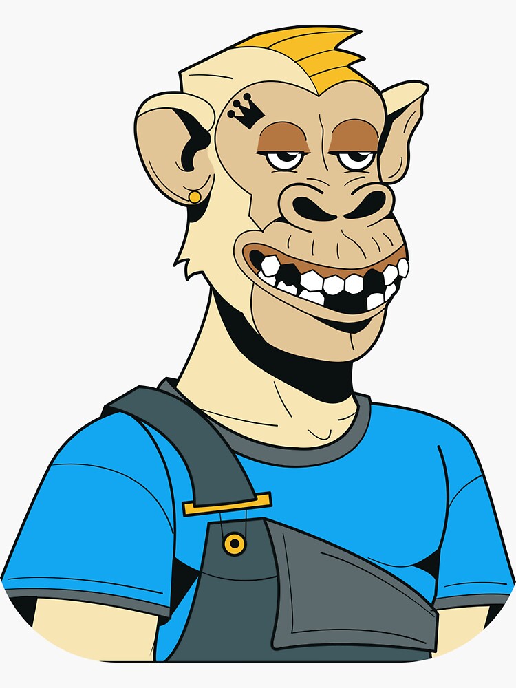 "Stylish unique monkey, Ha!ha!ha..." Sticker for Sale by anadifdesiger ...