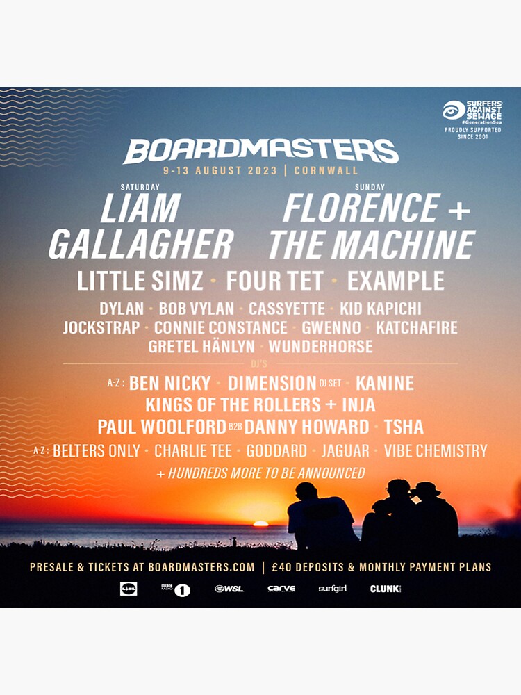 "BOARDMASTERS BOARD MASTERS NEWQUAY 2023" Sticker for Sale by ...