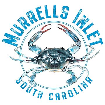 "Murrells Inlet South Carolina Blue Crab Design" Sticker for Sale by ...