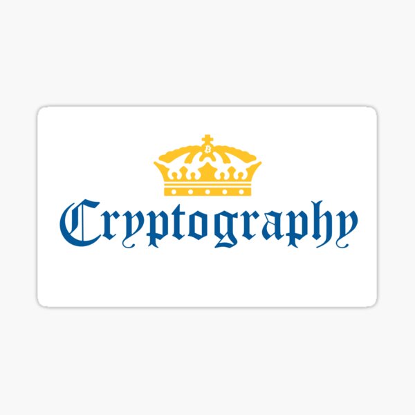 "Cryptography Crown" Sticker for Sale by Phneepers | Redbubble