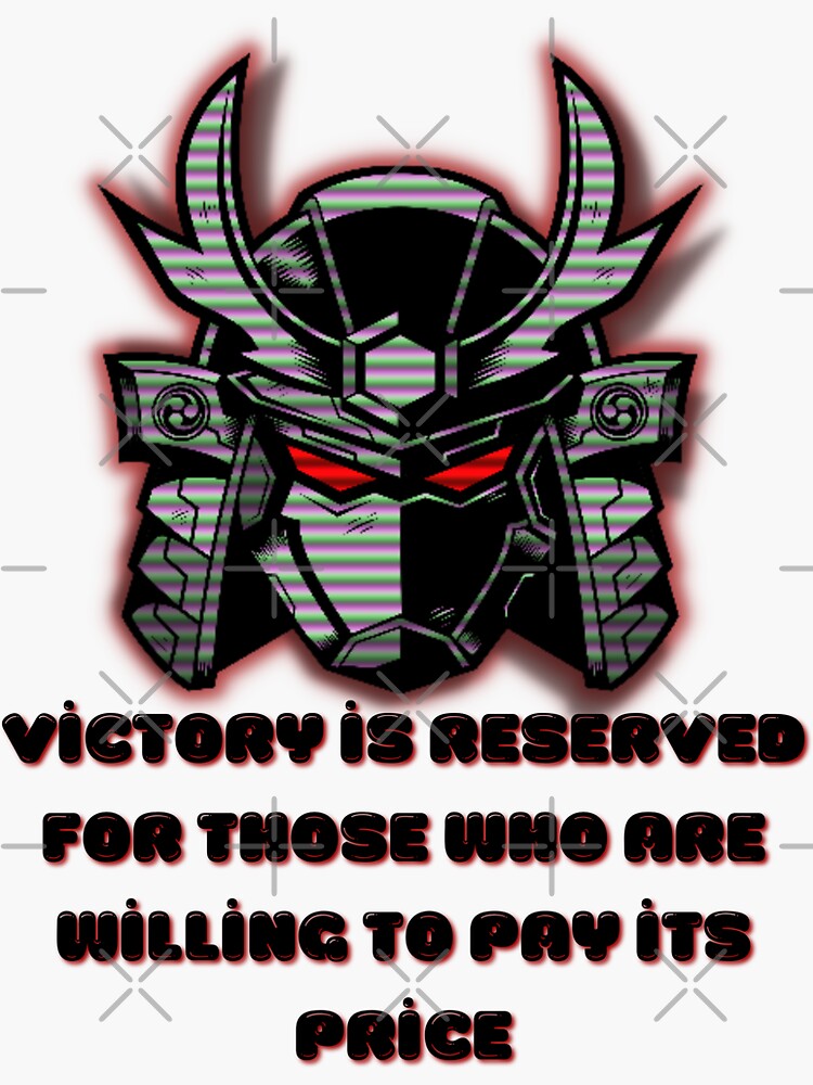 "Japanese samurai robot helmet" Sticker for Sale by Lucky4S | Redbubble