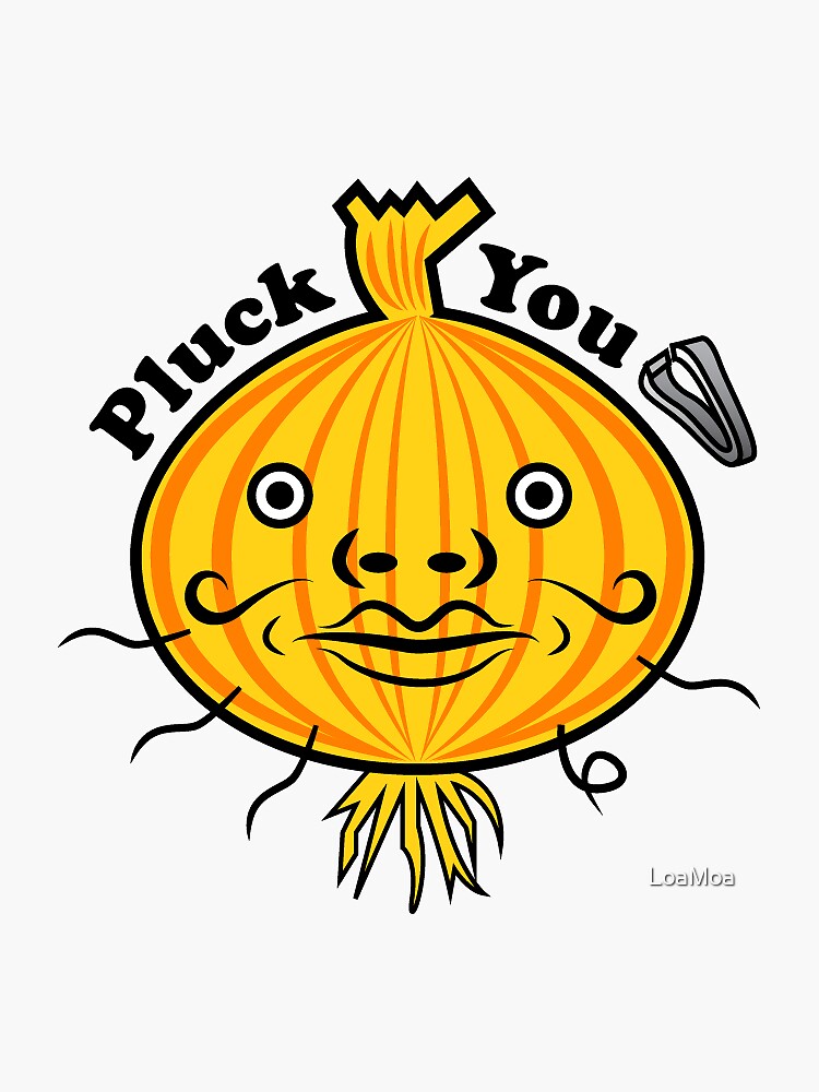 "Pluck You Rhythm Heaven hairy onion" Sticker for Sale by LoaMoa ...